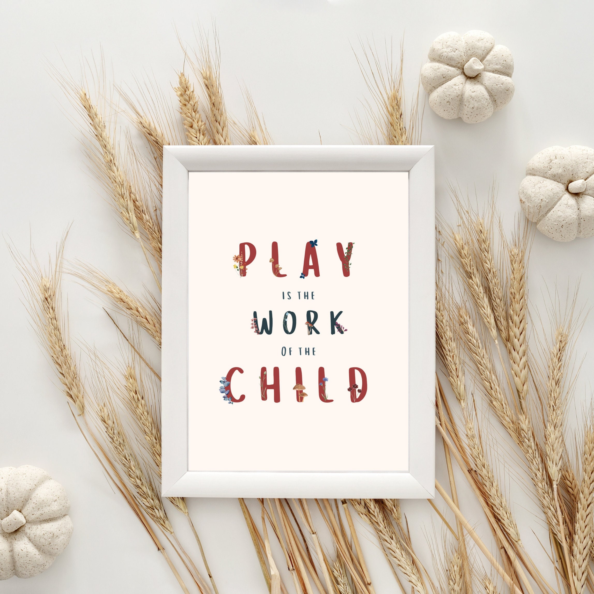 PRINTABLE Nature Wildflower Poster Print Montessori Teacher Classroom ...