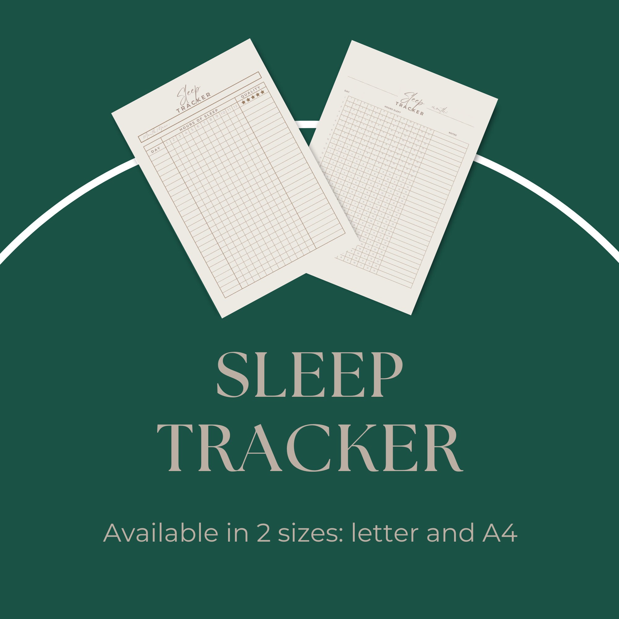 Sleep Tracker Printable | Minimalist | Monthly Sleep Log | Sleep ...