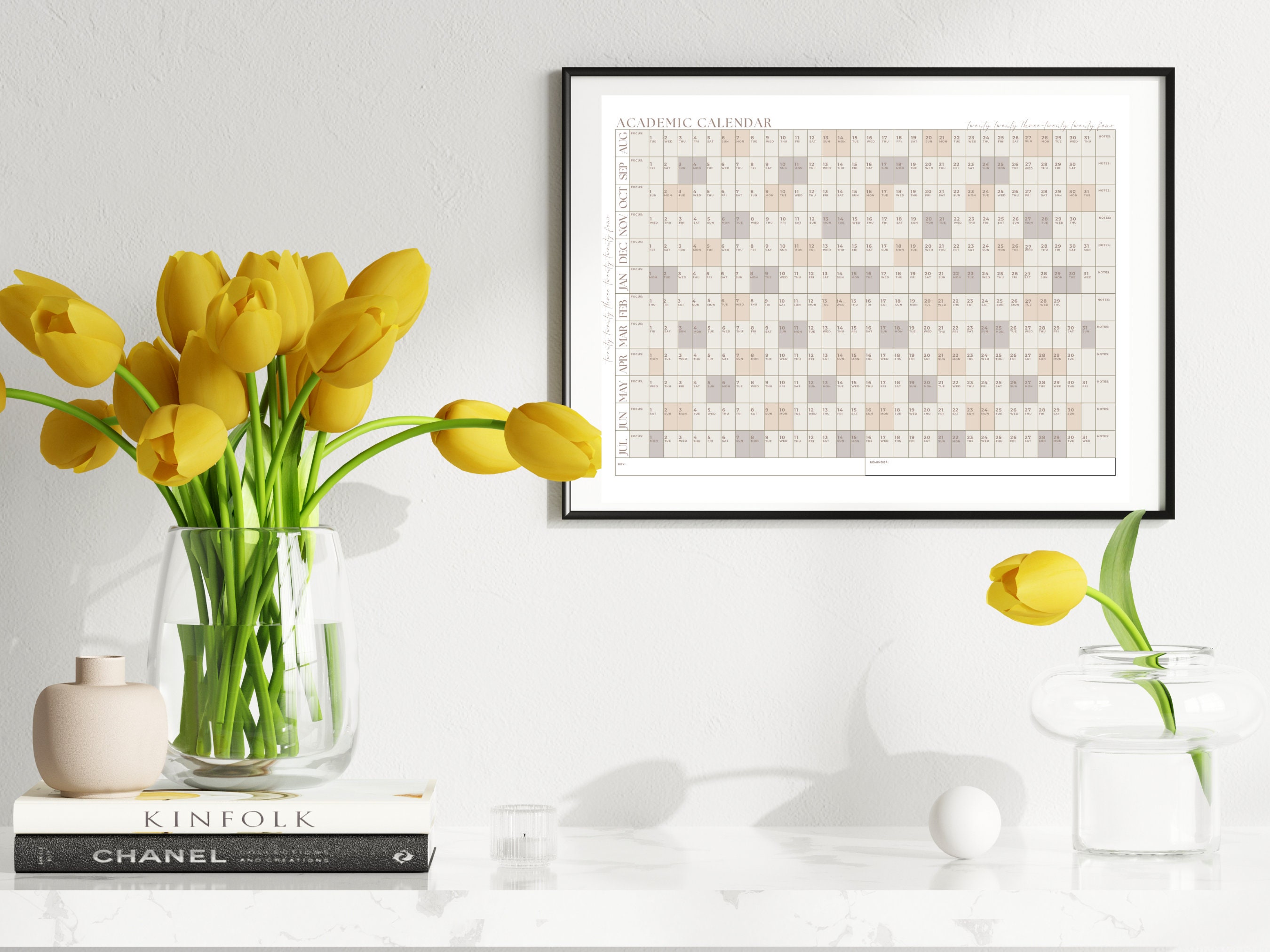 2024 Monthly 2023-2024 Academic Planner Calendar in Landscape ...