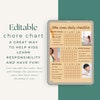 Editable Chore Chart for Kids Purple Daily Weekly Schedule Chore List ...