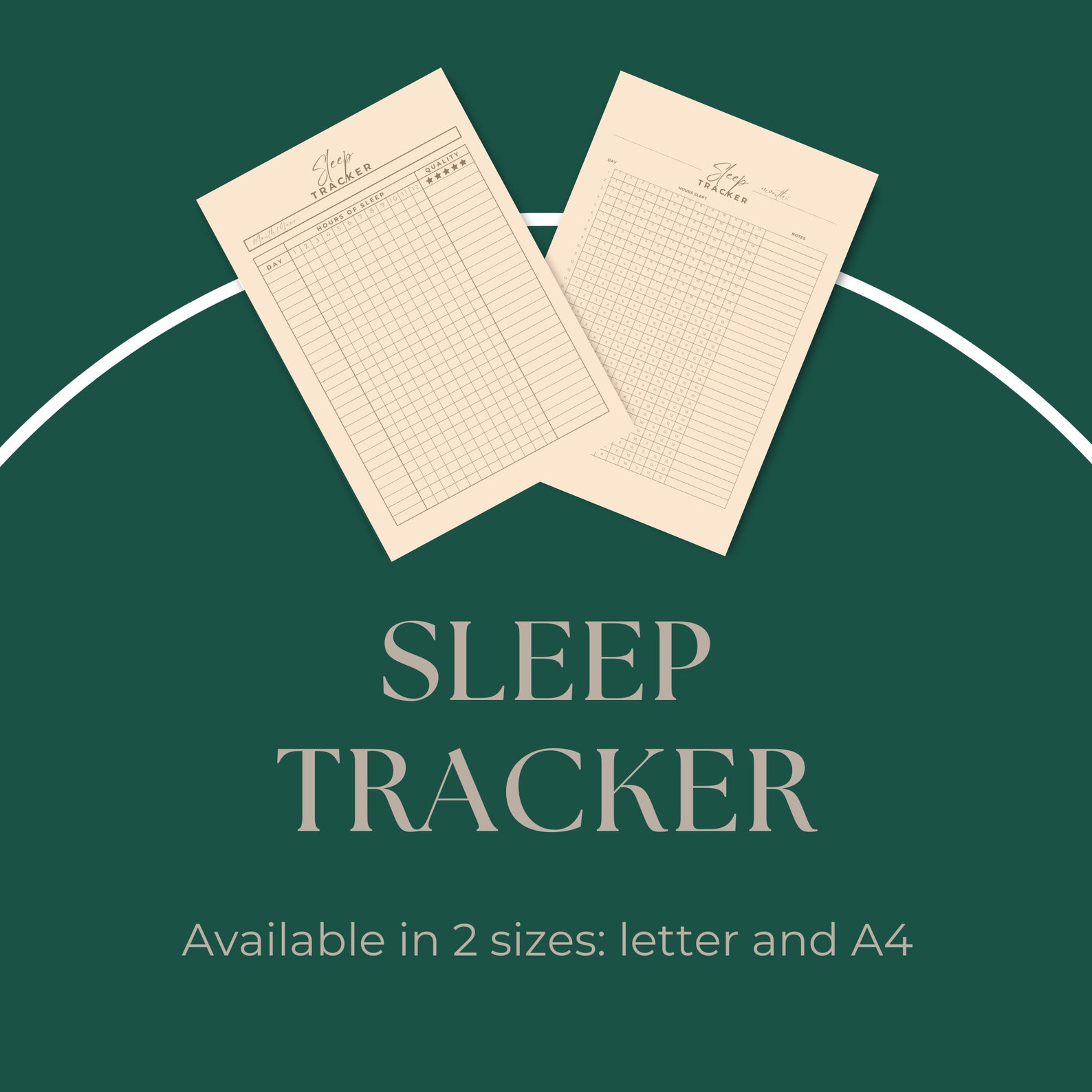 Sleep Tracker Printable | Neutral | Monthly Sleep Log | Sleep Quality ...
