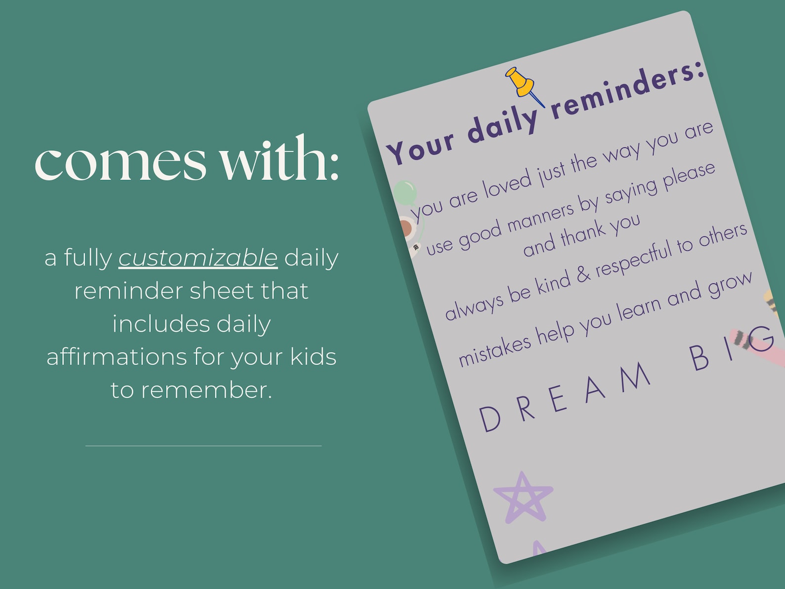 Editable Chore Chart for Kids | Purple | Daily Weekly Schedule | Chore ...