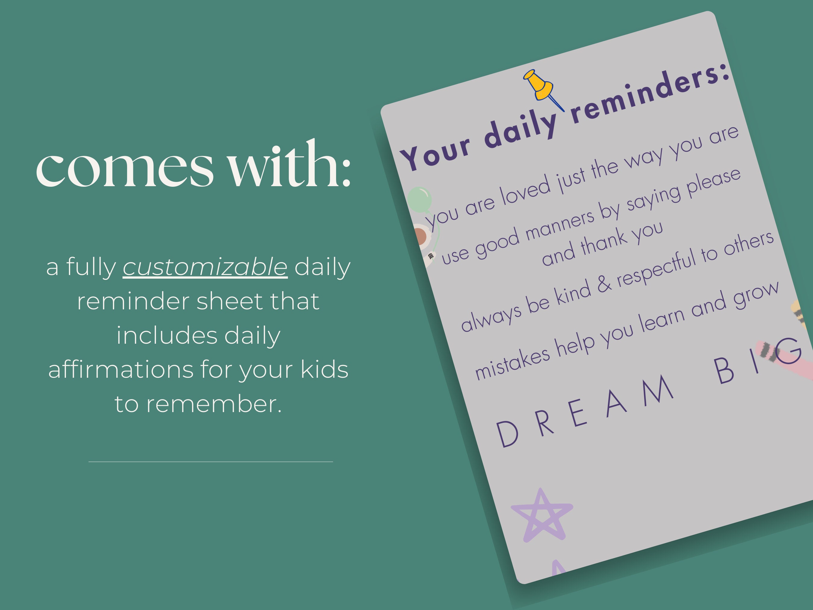 Editable Chore Chart for Kids | Purple | Daily Weekly Schedule | Chore ...