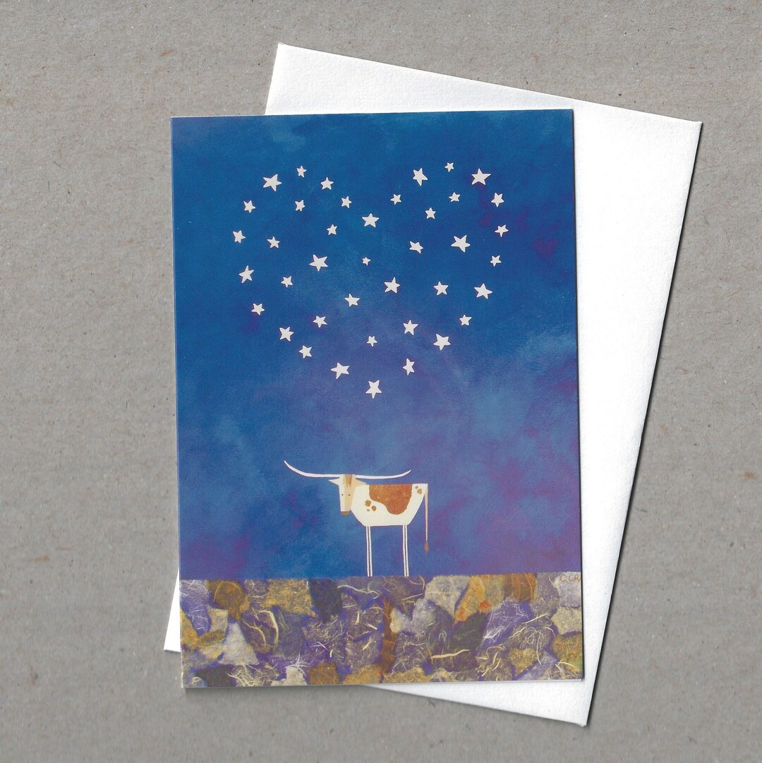 Longhorn Card Deep in the Heart of Texas Note Card Set of 7 Greeting ...