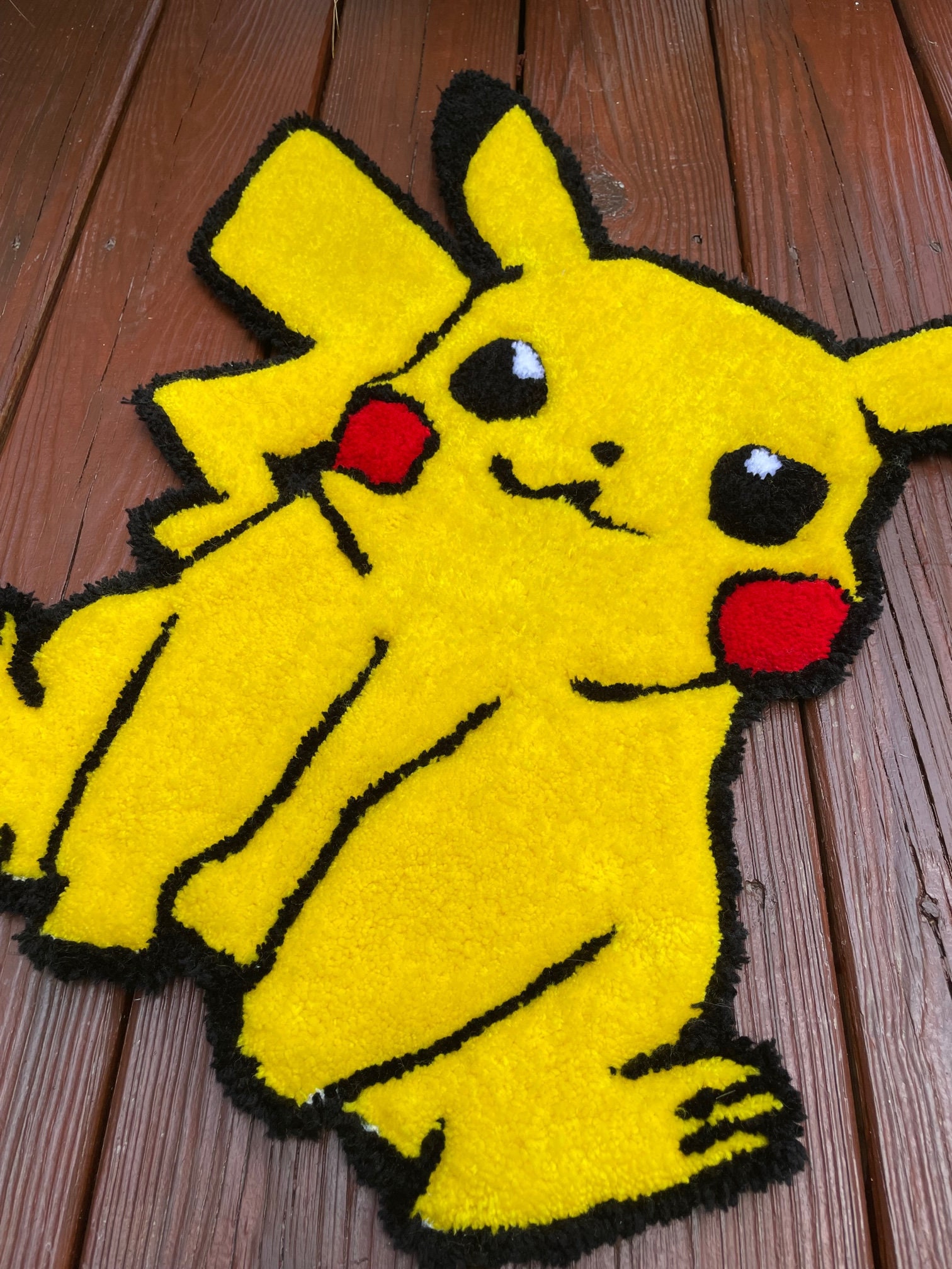 Custom Pikachu Rug Handmade Tufted Rugs - Etsy