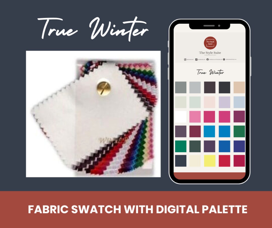 Colour Analysis True Winter Fan - Physical and Digital Swatches - Etsy