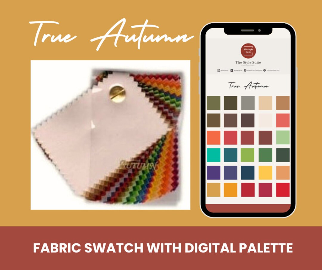 Colour Analysis True Autumn Fan - Physical and Digital Swatches - Etsy