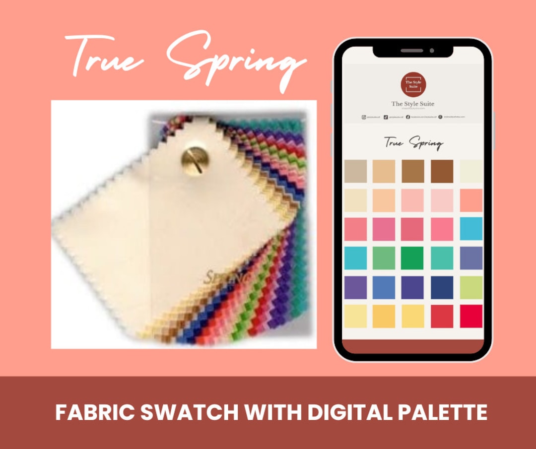 Colour Analysis True Spring Fan - Physical and Digital Swatches - Etsy
