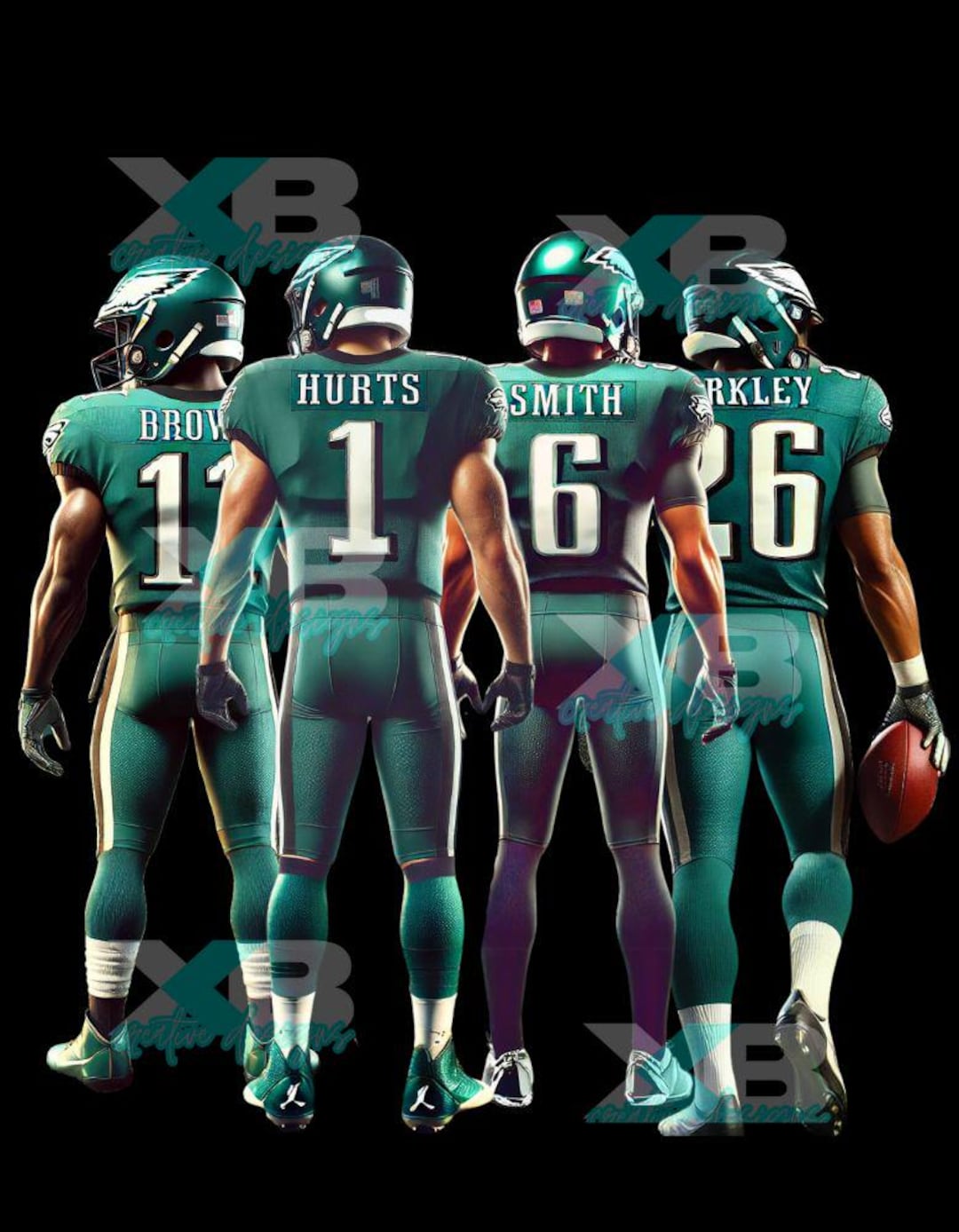 Eagles PNG: Hurts, Barkley, Smith, Brown - Sublimation Design (digital Download) - Etsy