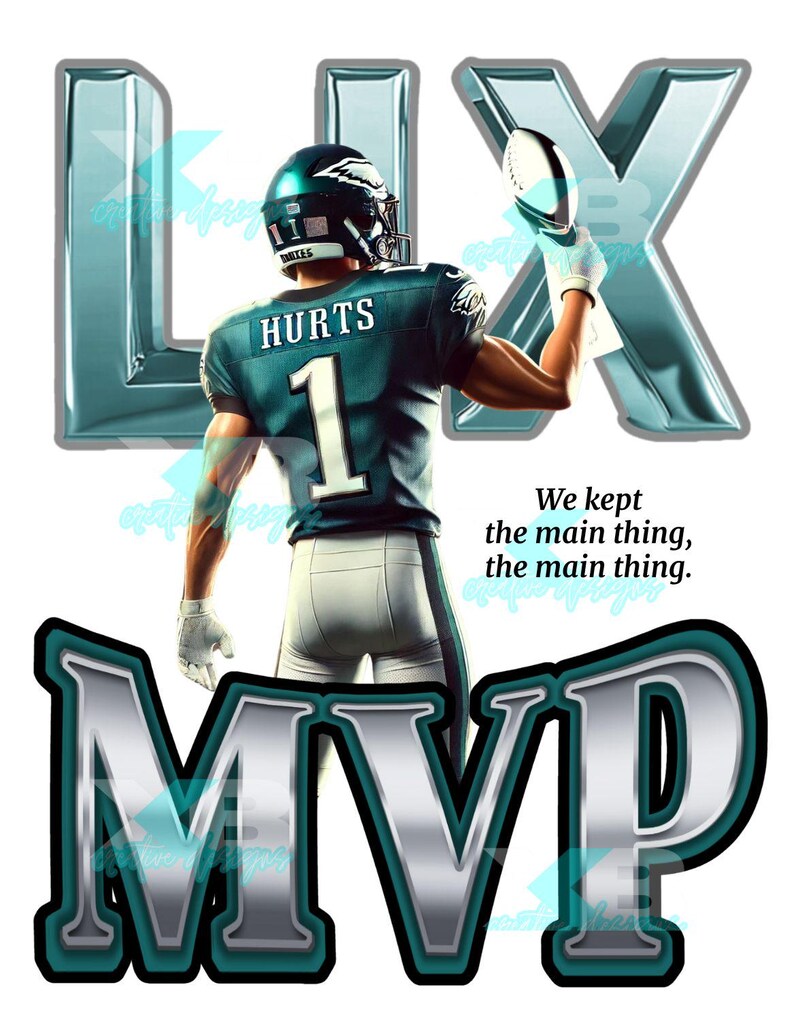 Eagles Jalen Hurts MVP PNG: Philly Football Sublimation (digital ...