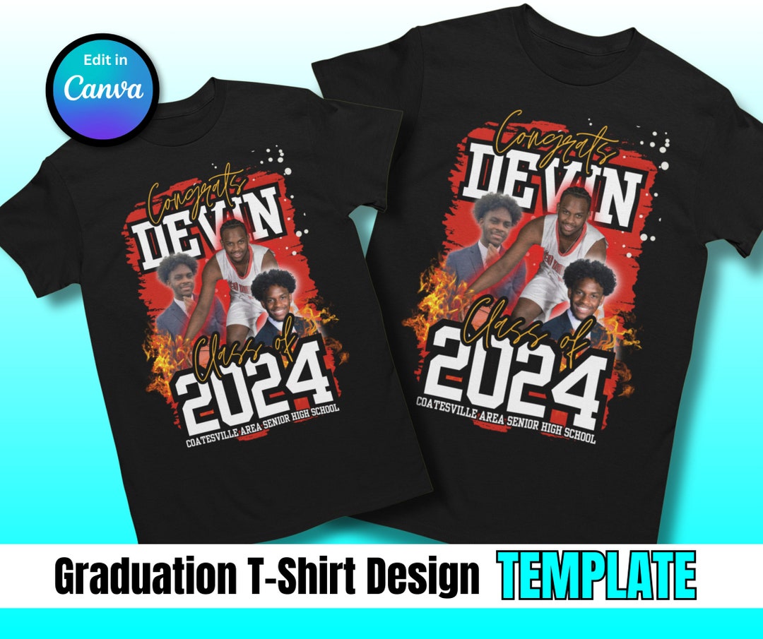 Graduation T Shirt Design Template Editable in Canva | 2025 Graduation ...