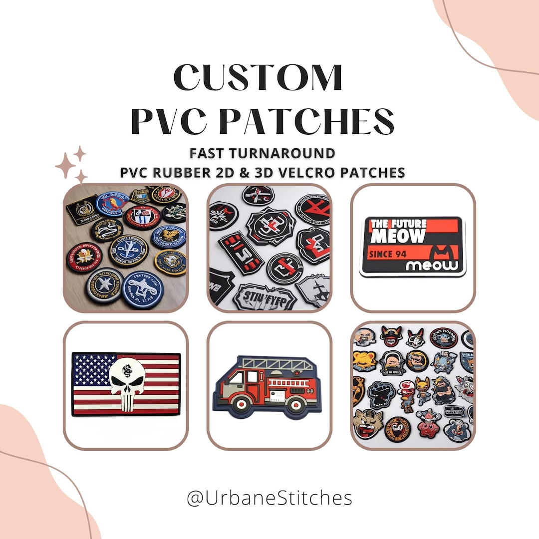 Custom PVC Rubber Patches | 2D PVC Patches | 3D PVC Patches | Velcro ...