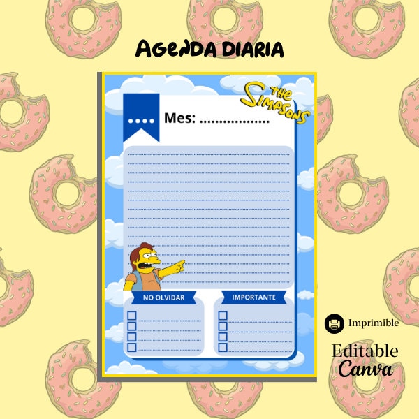 The Simpsons Planner, Marge, Homer, Bart, Task Planner, Monthly, Weekly ...