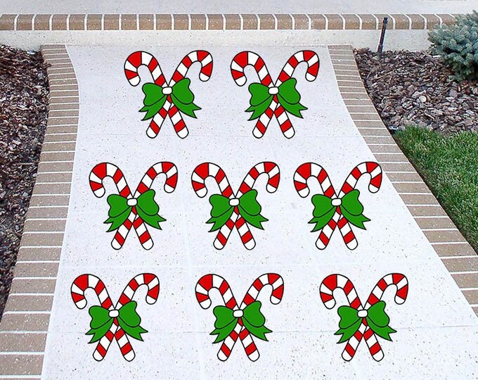 Candy Canes and Peppermint Repeatable Pattern Wall Decal Custom Vinyl ...