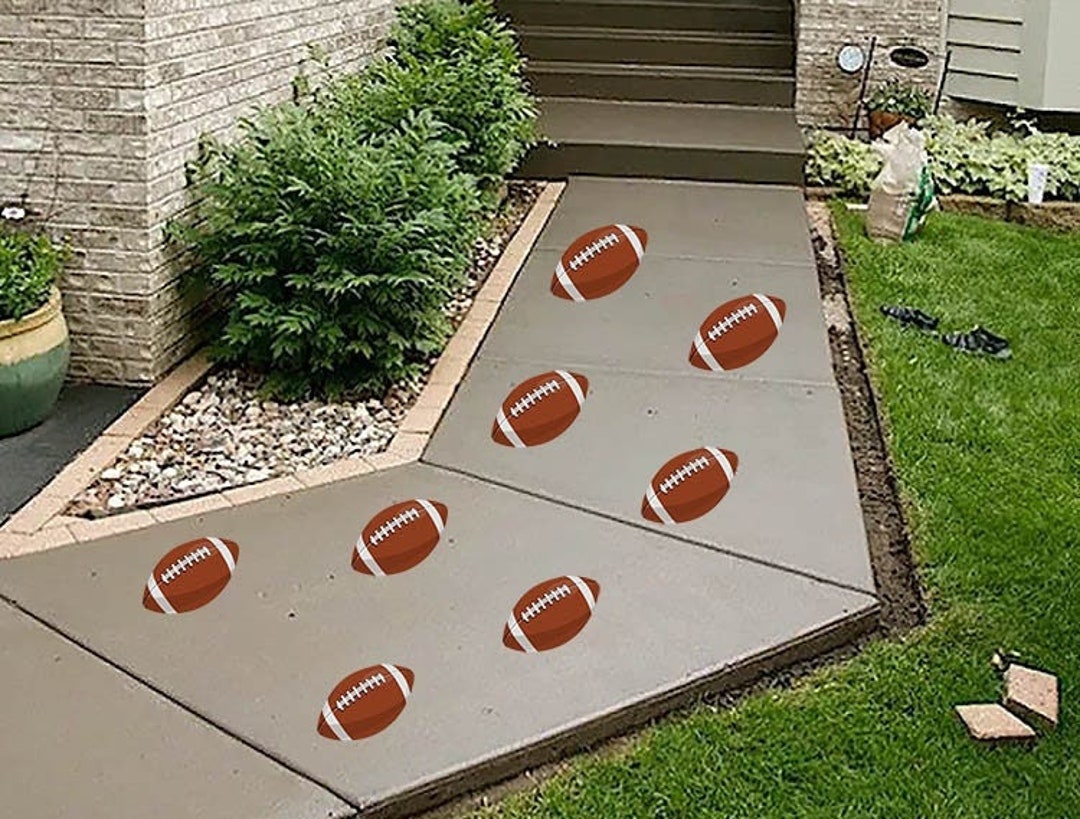 Football Themed Tough and Scuff Resistant Sidewalk Stickers - Football ...