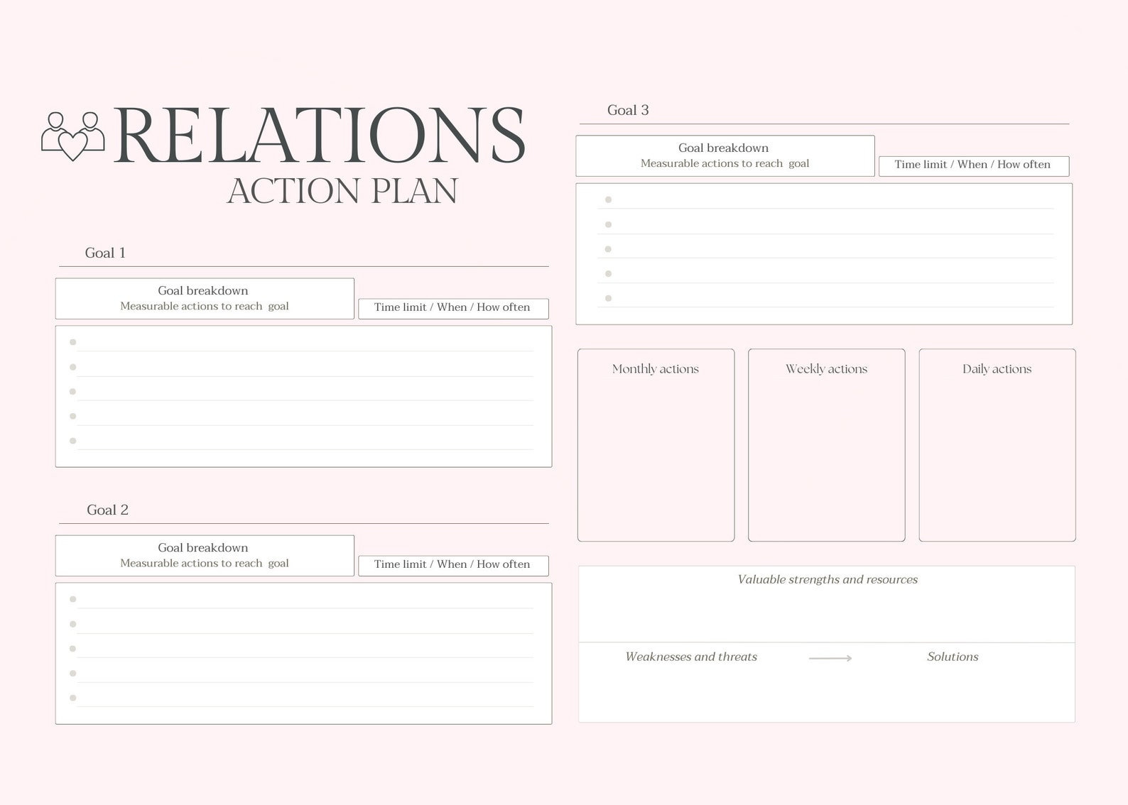 Goal Planner, Planner Template, 2024 Goals Tracker, SMART Goal Setting ...