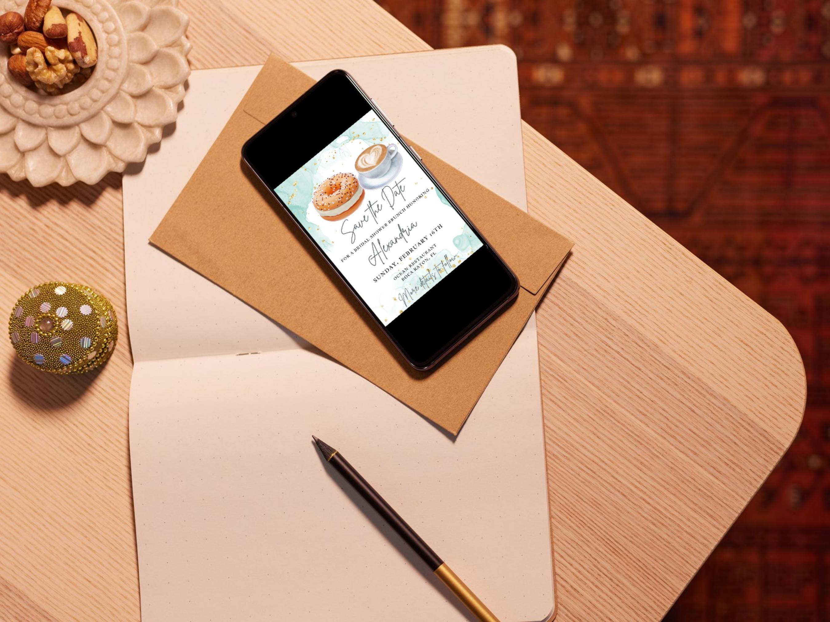 Save the Date Brunch Invite, Bridal Shower Brunch, Bridal Shower Invite ...