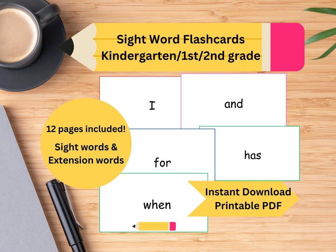 Sight Word Flash Cards, Kindergarten Flash Cards, High Frequency Words ...