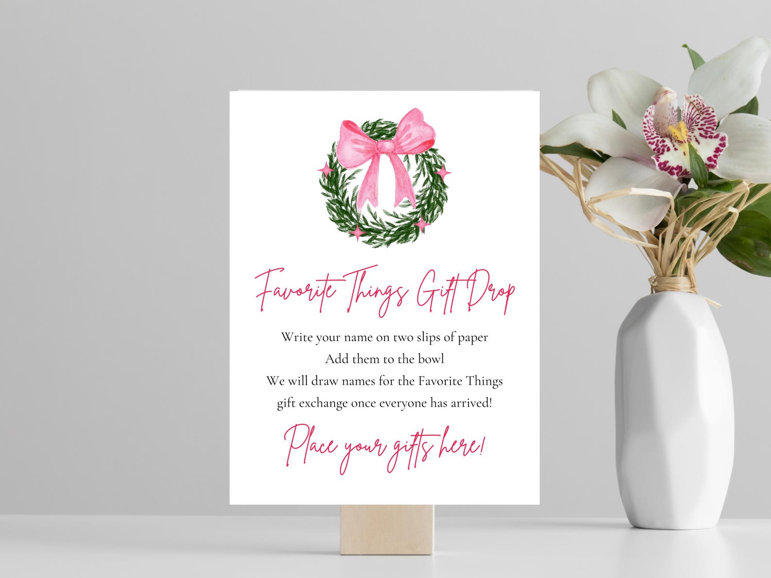 Favorite Things Printable Instructions Sign, Favorite Things Party ...