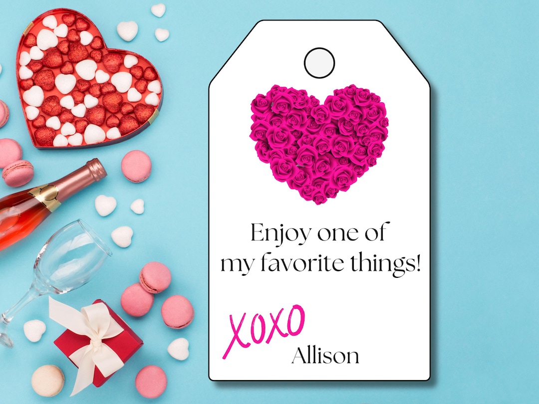 Galentines Favorite Things Gift Tag, Valentines Favorite Things Gift ...