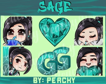 Valorant Sage Emotes Twitch, Discord, Youtube - Etsy