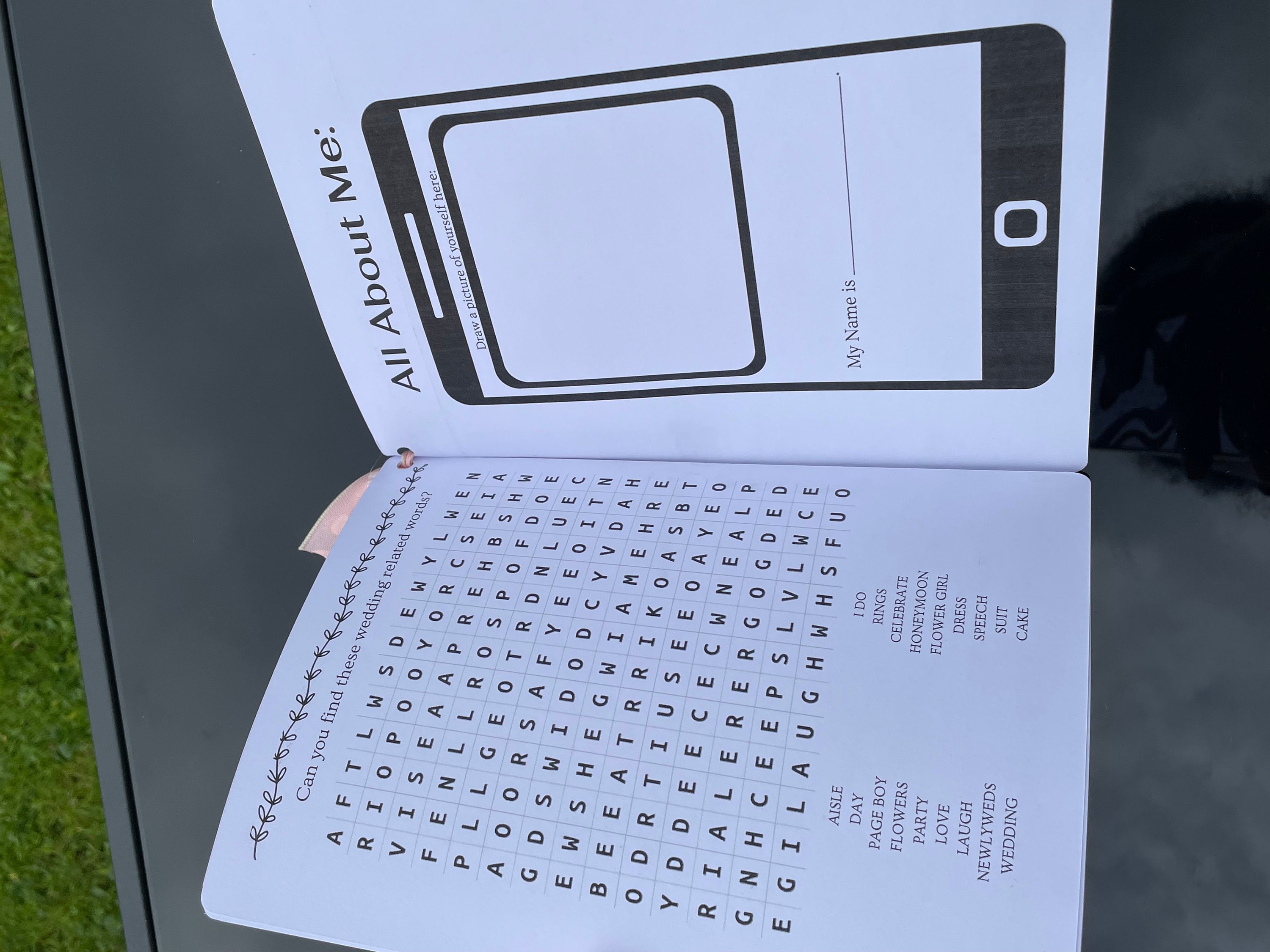 Personalised Wedding Activity Book - Etsy