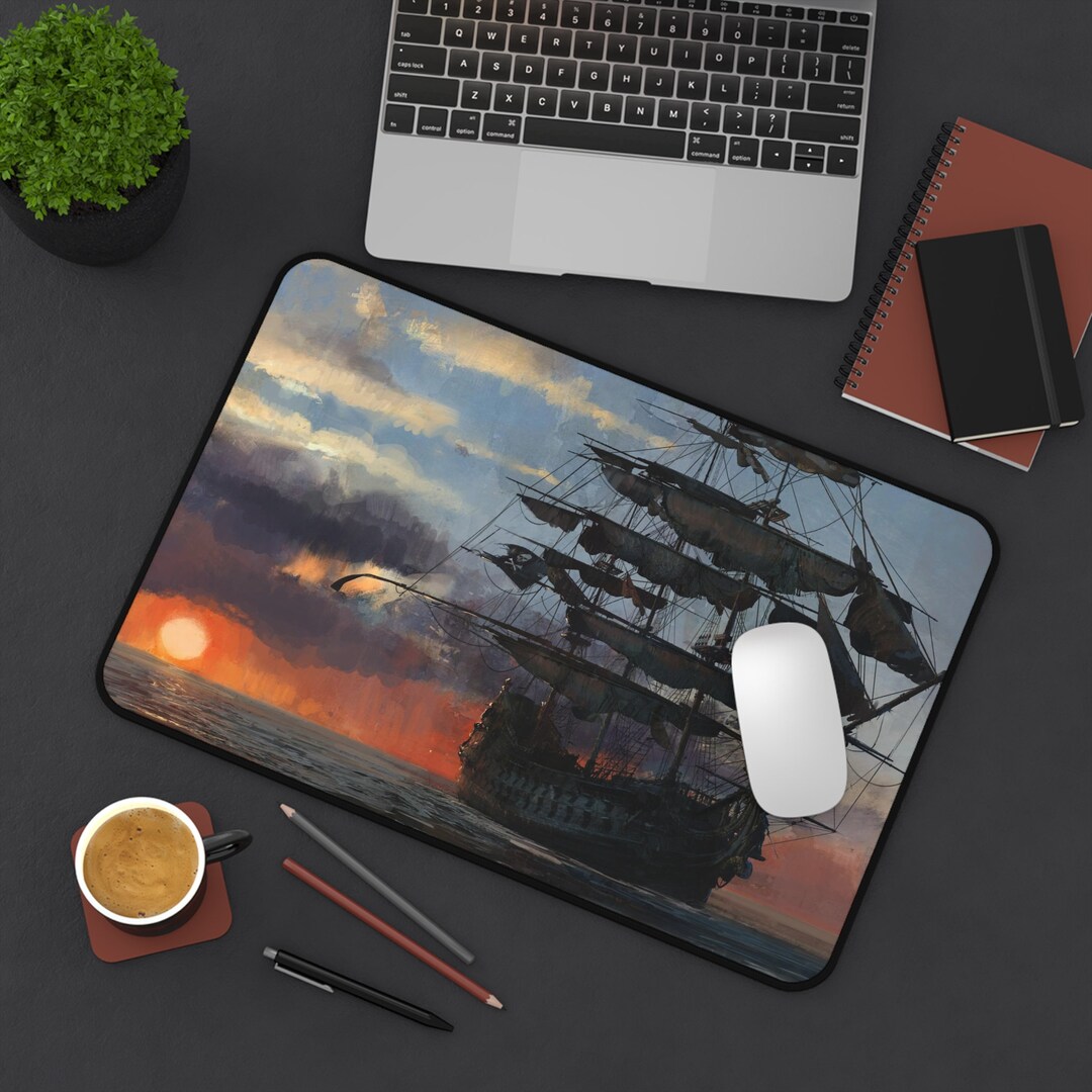 Sunset Pirate Ship Desk Mat - Etsy