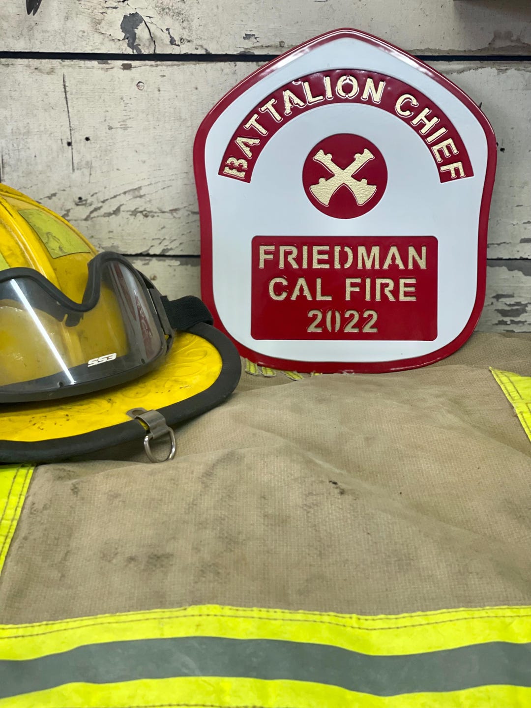 Firefighter Helmet Shield Plaque Custom Retirement Gift - Etsy