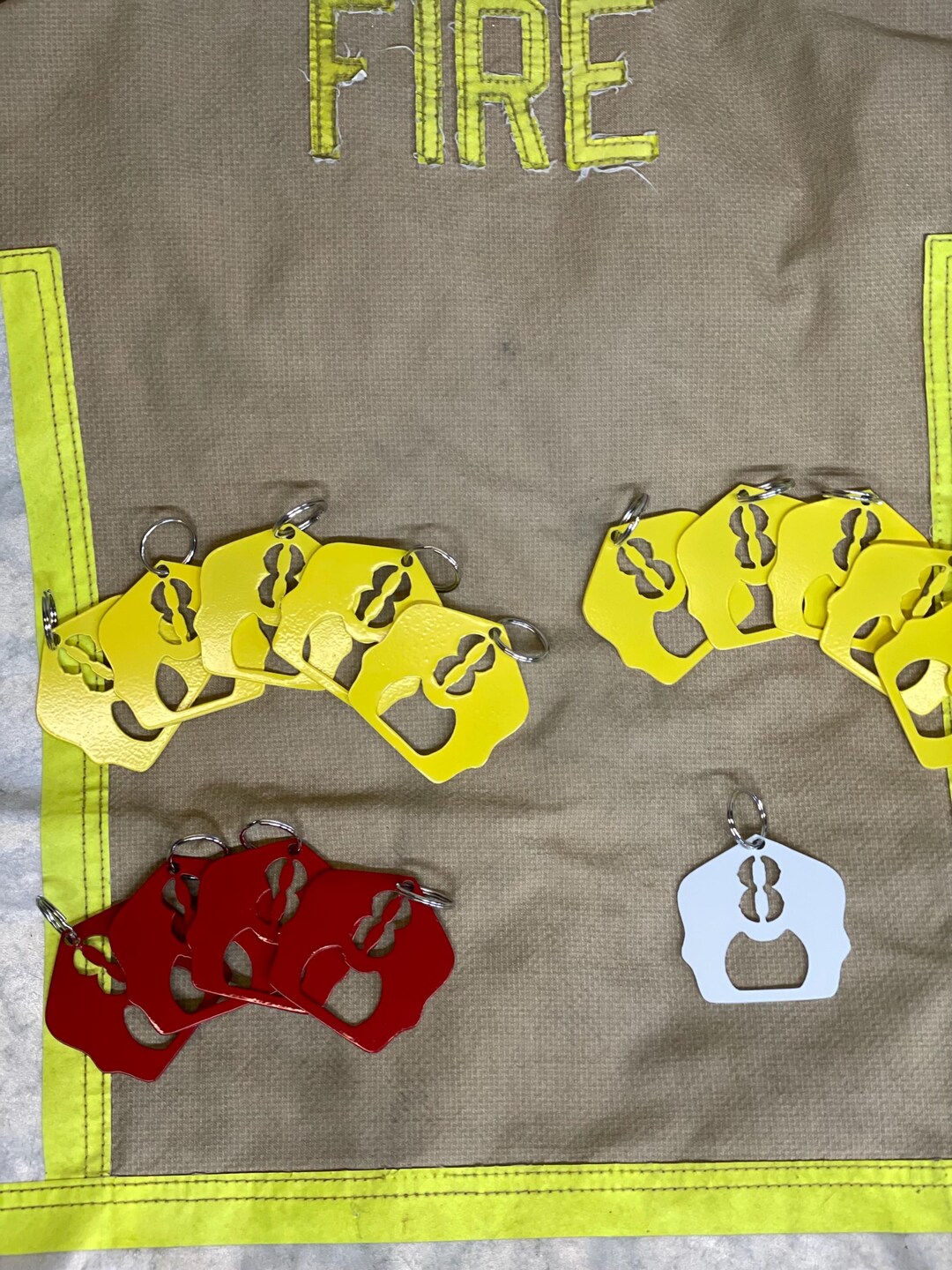 Firefighter Helmet Shield Keychain Custom CNC Plasma Powder Coated ...