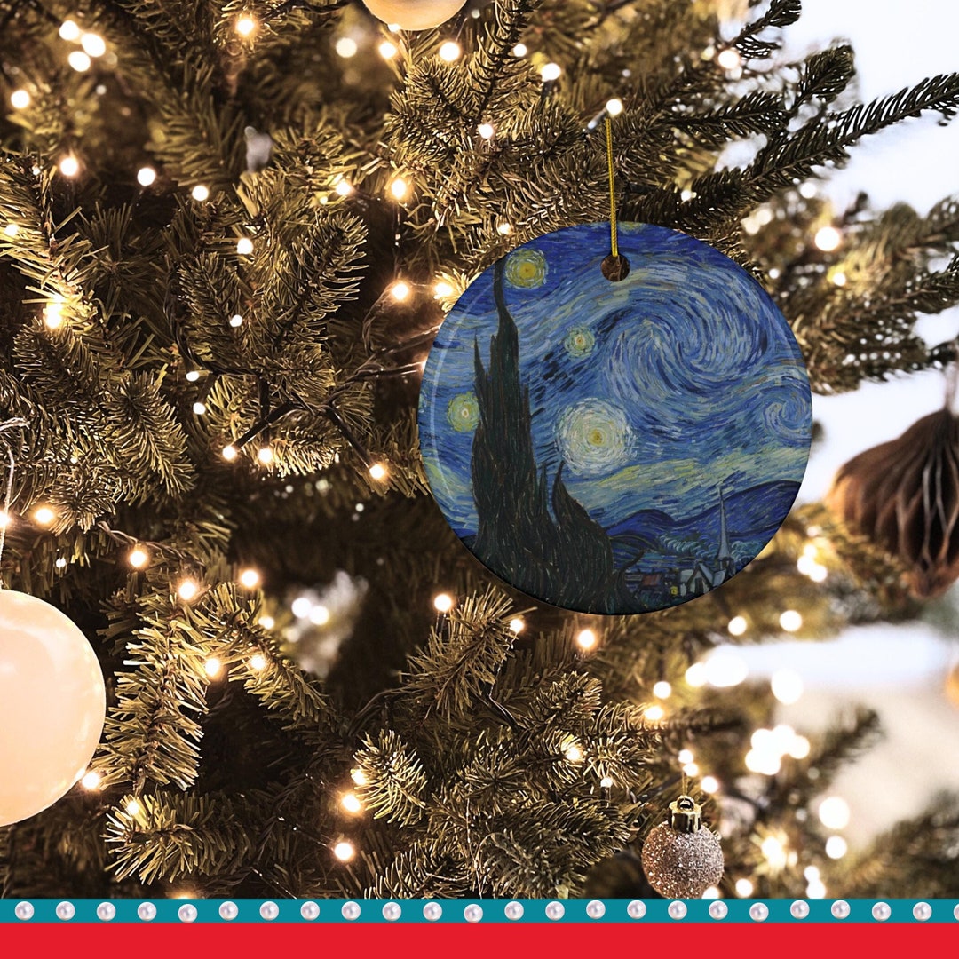 Starry Night by Van Gogh, Christmas Ornament, Art, Blue Ornaments ...