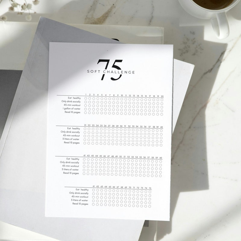 75 Hard Printable - Etsy