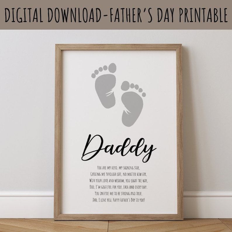 Daddy Handprint Poem, Father's Day Handprint Art, Valentines Handprint ...