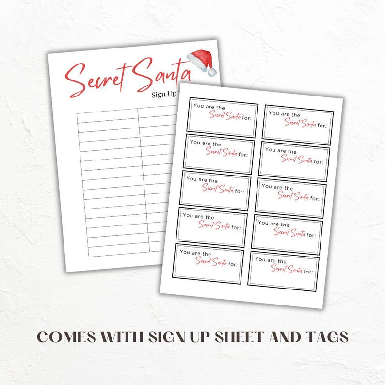 Secret Santa Questionnaire, Christmas Party, Work Secret Santa, Secret ...