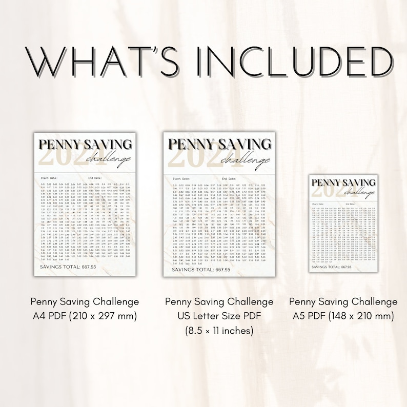 1p Saving Challenge, One Penny Saving Challenge Printable, A4, A5 ...
