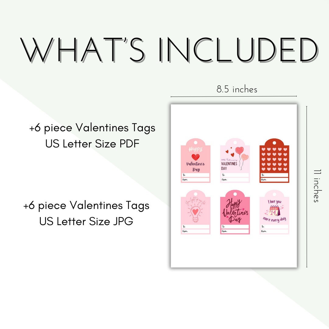 Valentines Day Gift Tags Kids, Valentine Gift Label, Kids School ...