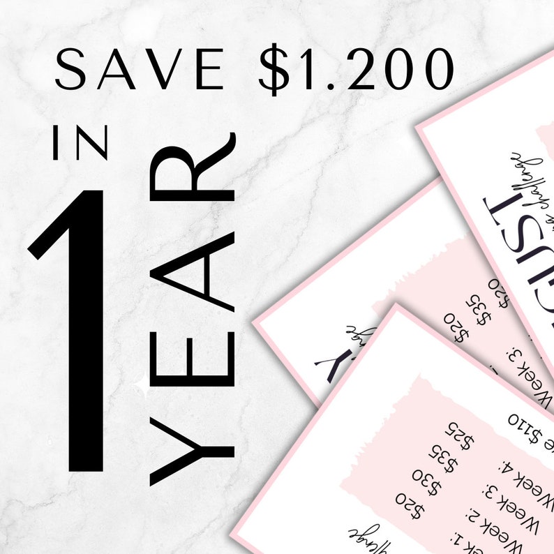 Saving Challenge Printable, Monthly Money Saving Challenge Bundle ...