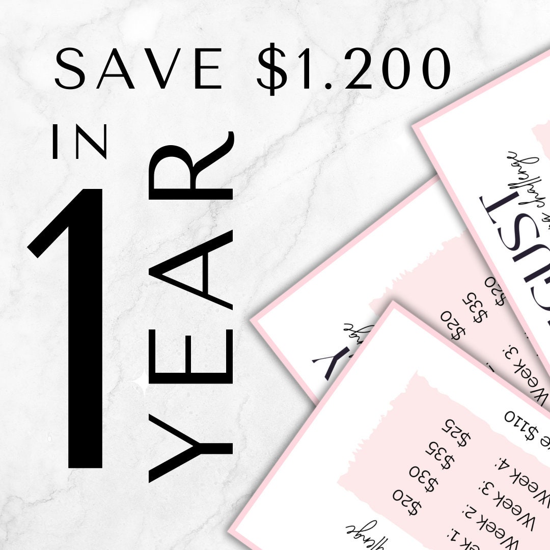 Saving Challenge Printable, Monthly Money Saving Challenge Bundle ...