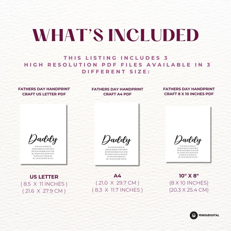 Daddy Handprint Poem, Father's Day Handprint Art, Valentines Handprint ...