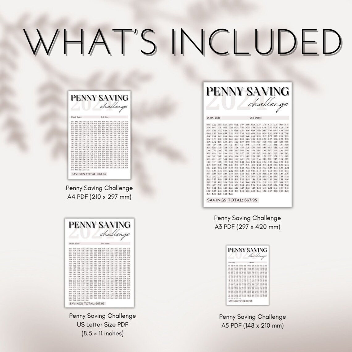 1p Saving Challenge, One Penny Saving Challenge Printable, A4, A5, Money Saving Challenge ...