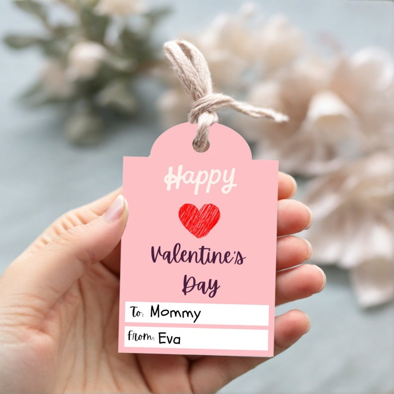 Valentines Day Gift Tags Kids, Valentine Gift Label, Kids School ...