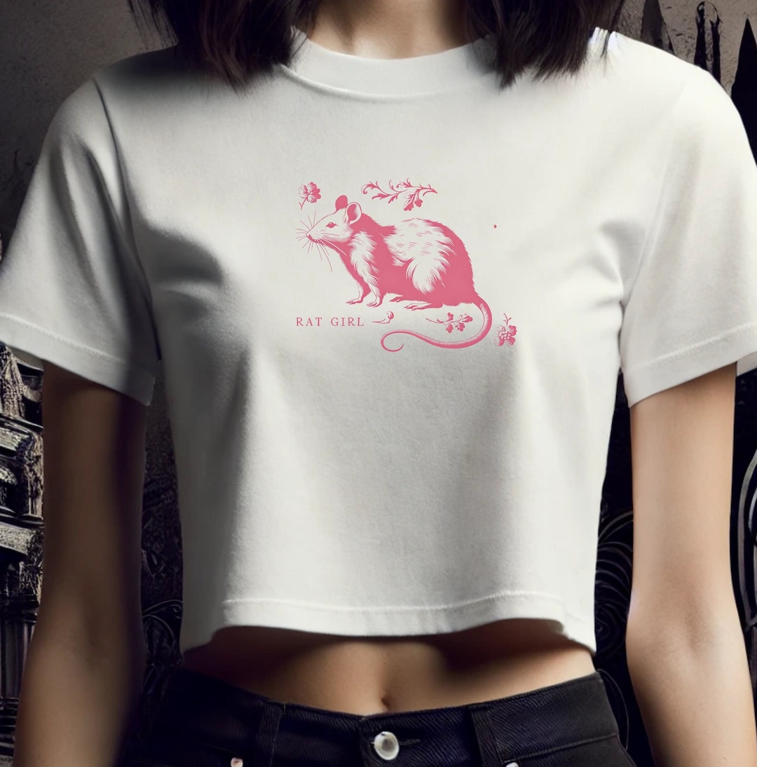 Rat Girl Cottage Core Crop-top T-shirt, Great Coquette Aesthetic ...
