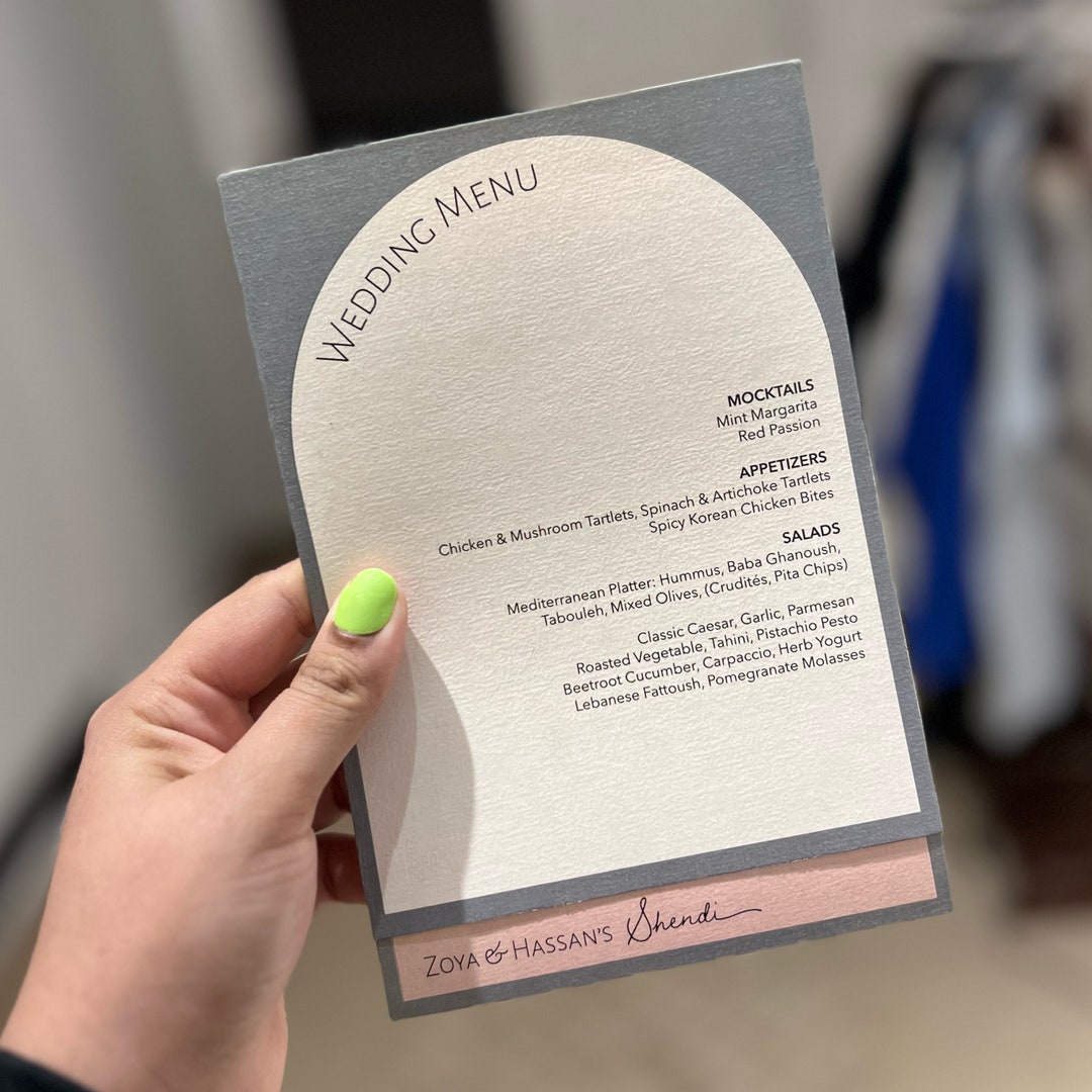 Printable Custom Menu Design - Etsy