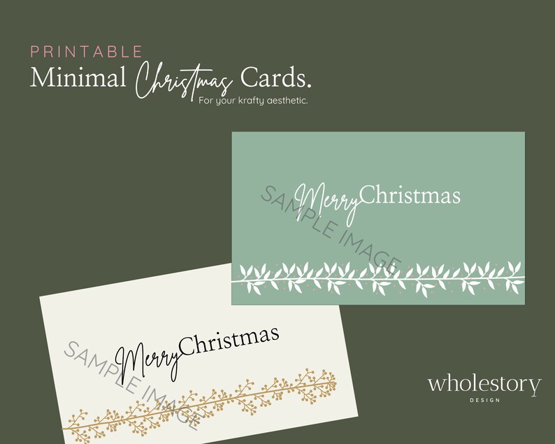 Minimal Christmas Card Printable - Etsy