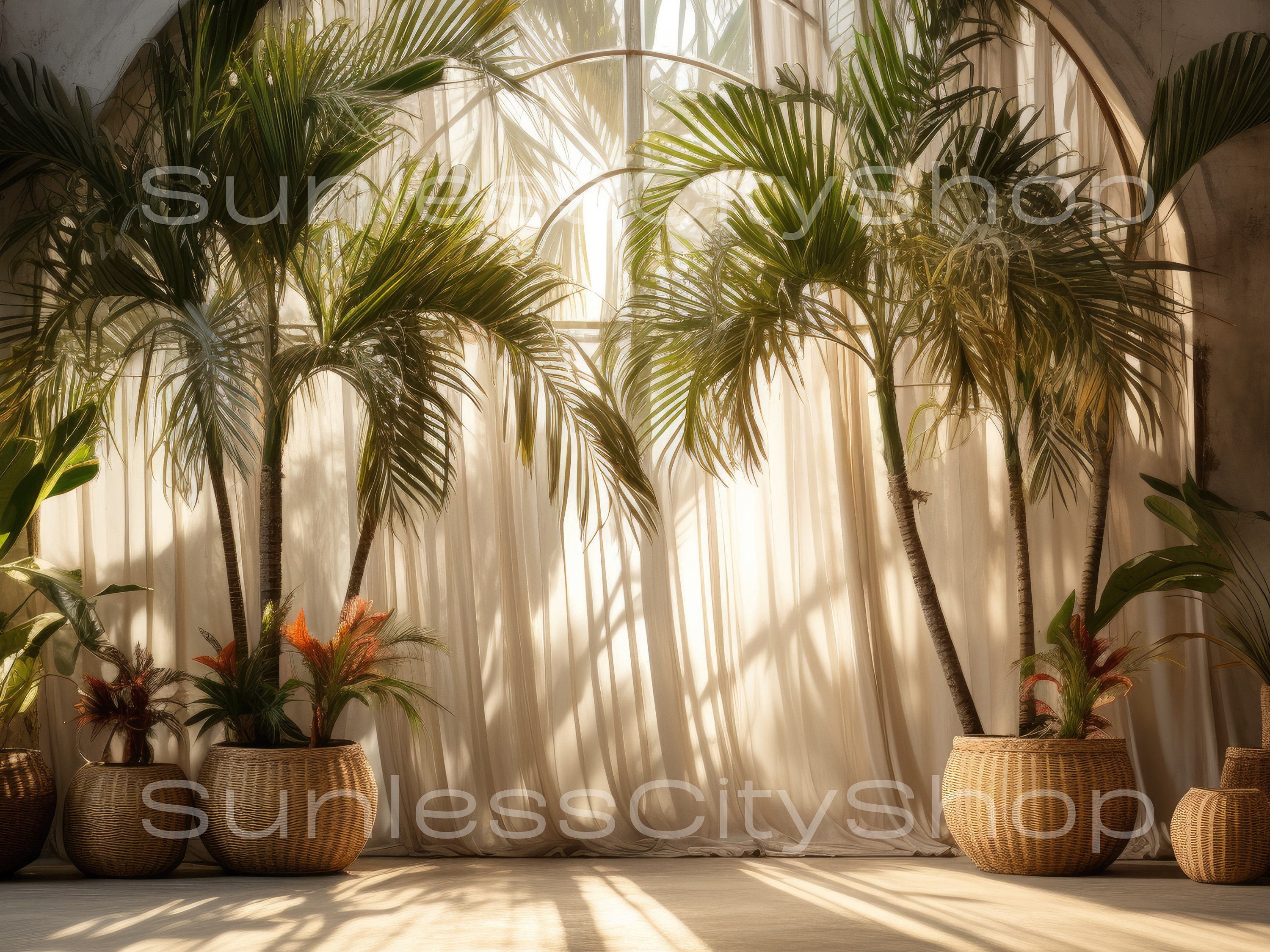 40 Palm Trees Digital Backdrops, Digital Art, Backdrops, Background ...