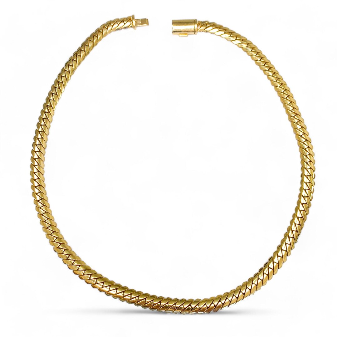 14k Yellow Gold Razor Edge & Cuban Double-sided Link Chain 139.94g - Etsy