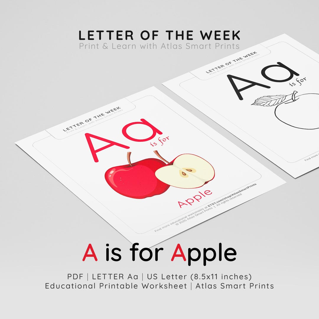 LETTER of the WEEK: A is for Apple, Alphabet Learning for Preschool ...