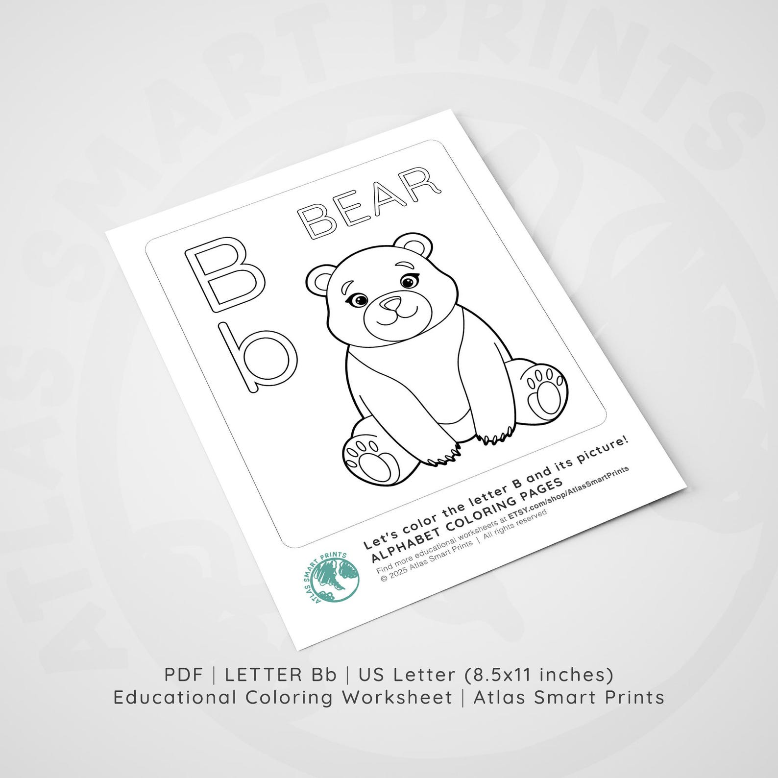 Letter B Coloring Page | Alphabet Coloring Worksheet - Printable ABC ...
