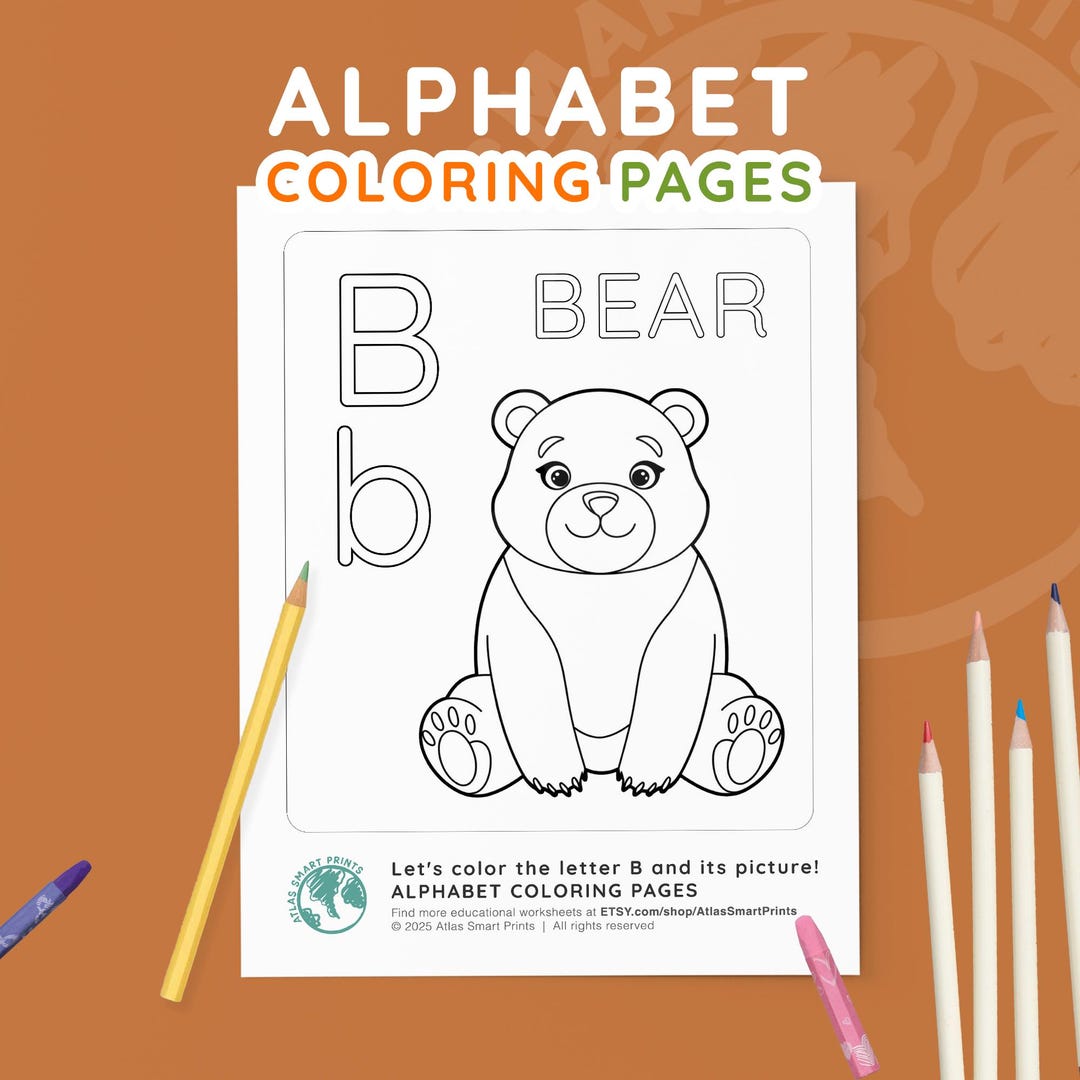 Letter B Coloring Page | Alphabet Coloring Worksheet - Printable ABC ...