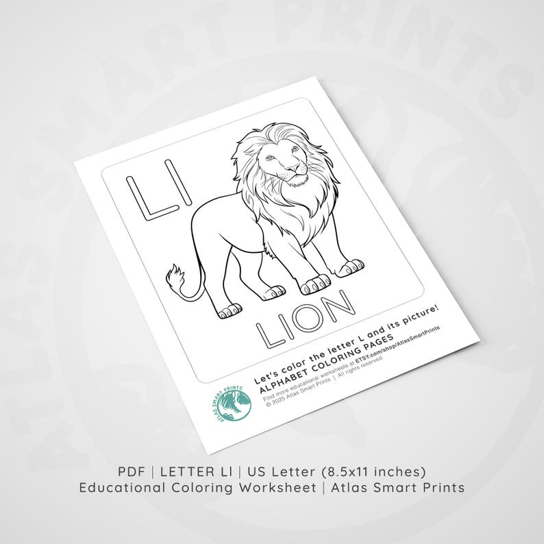 Letter L Coloring Page | Alphabet Coloring Worksheet - Printable ABC ...