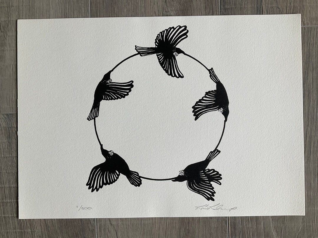 Tui Flight Path Unframed A3 Print Limited & Signed HDNZ - Etsy